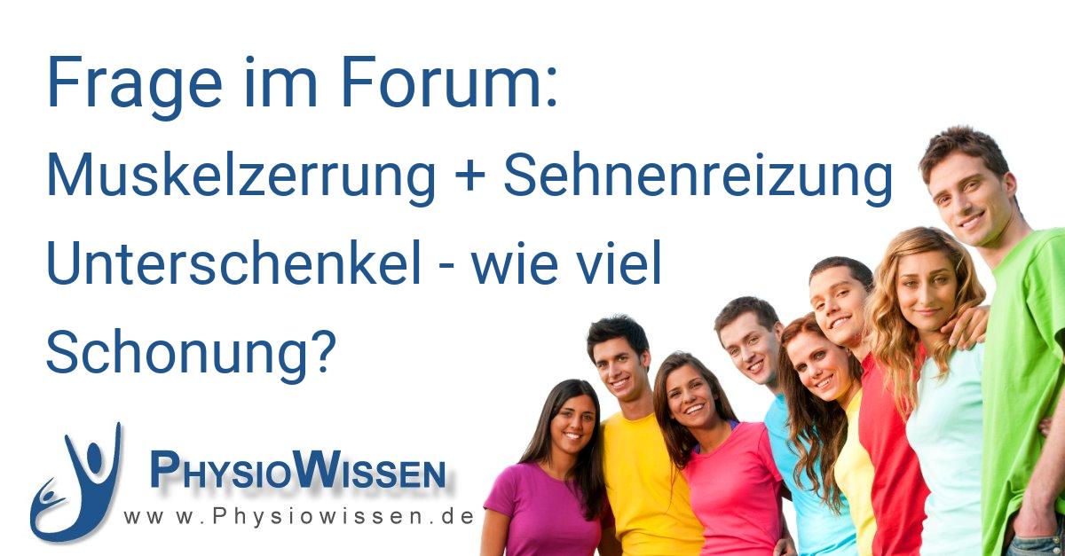 Muskelzerrung + Sehnenreizung Unterschenkel - wie viel Schonung ...