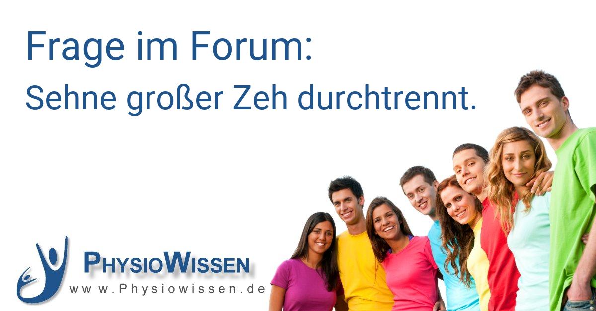 Sehne großer Zeh durchtrennt. - Anatomie - Physiowissen.de ...