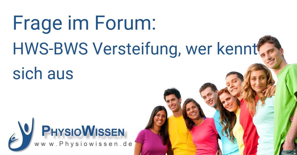 HWS-BWS Versteifung, wer kennt sich aus - Patientenforum - Physiowissen ...